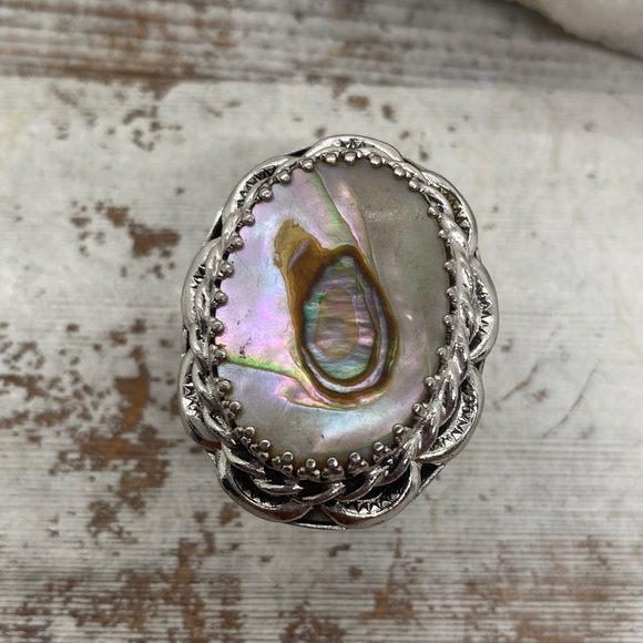 Jewelry | Vintage Whiting Davis Mother Of Pearl Ring | Poshmark